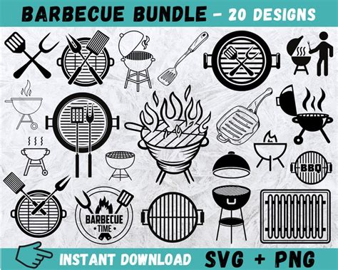 Barbecue SVG BBQ SVG Bundle Grill Master Svg Grill Monogram Etsy