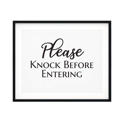 Knock Before You Enter