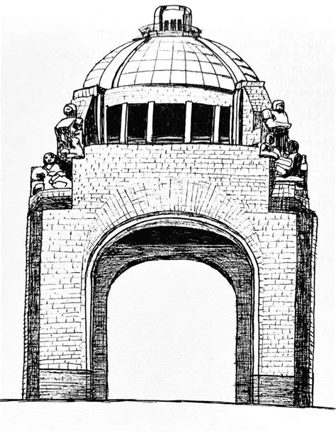 Monumento a la Revolución Revolucion mexicana dibujos Monumento