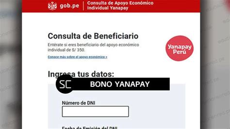 Bono Yanapay 2023 Hay Link De Consulta Con DNI En Julio 2023 Midis