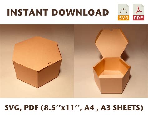 Hexagon Box Template