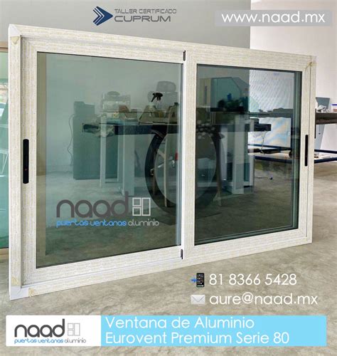 Ventana De Aluminio Corrediza Serie 80 Premium NAAD