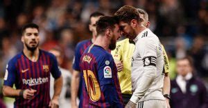 Lionel Messi Sergio Ramos El Clasico Fight Planet Football