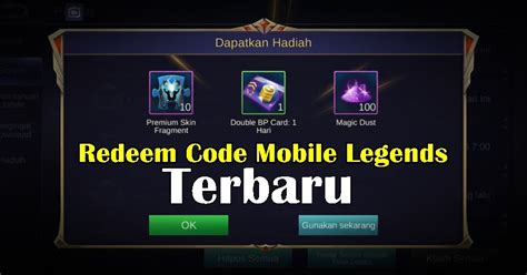 Kumpulan Kode Redeem Mobile Legends ML Terbaru September 2019 Kored ID