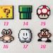 Super Mario Bros Elements Perler Beads Art Nintendo Video Game Can Be