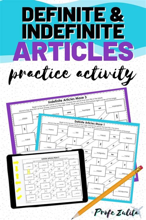 Definite And Indefinite Articles In Spanish Practice Pages Digital