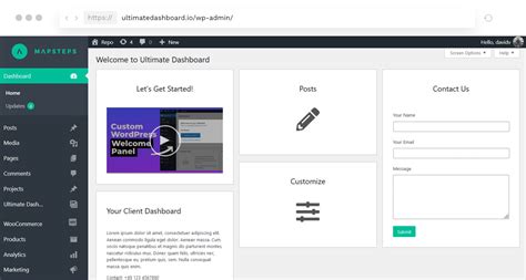 Customize Wordpress Dashboard Plugin Ultimate Dashboard