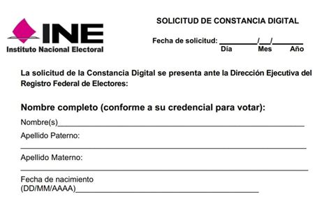 INE Ya Puedes Solicitar Constancia Digital De Credencial De Elector