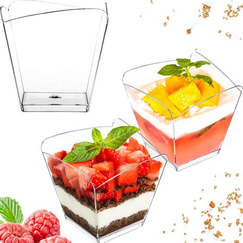 PUCHARKI do DESERÓW pojemniki na DESERKI WIELORAZOWE KUBEK 100ml 24szt