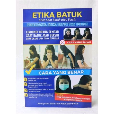 Jual Poster Etika Batuk Poster Pentingnya Etika Batuk Dan Bersin Kode