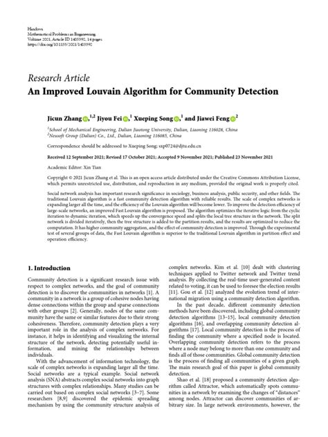 an improved louvain algorithm for community detect pdf cluster analysis mathematical