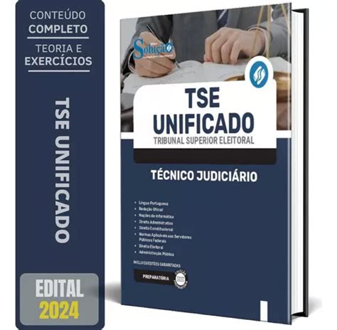 Apostila Tse Unificado 2024 Técnico Judiciário MercadoLivre