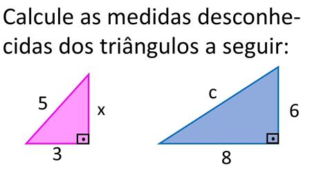 Geometria Plana Aula Pit Goras Calcule O Valor De X