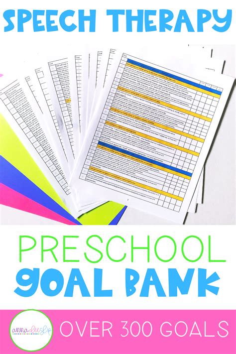 This Time Saving And Comprehensive Goal Bank For Preschool Speech