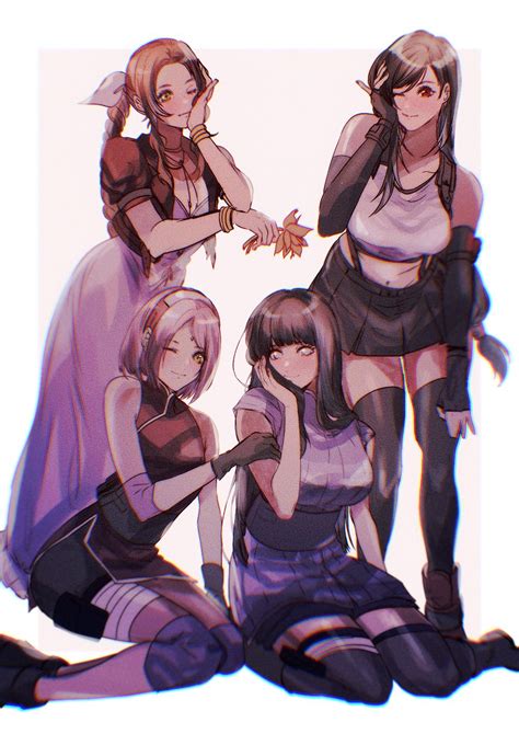 Tifa Lockhart Aerith Gainsborough Haruno Sakura And Hyuuga Hinata