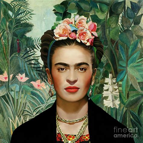 Frida Kahlo Jungle Background Painting By Artworkzee Designs Fine Art