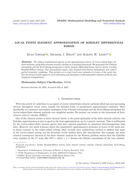 pdf local finite element approximation of sobolev differential forms