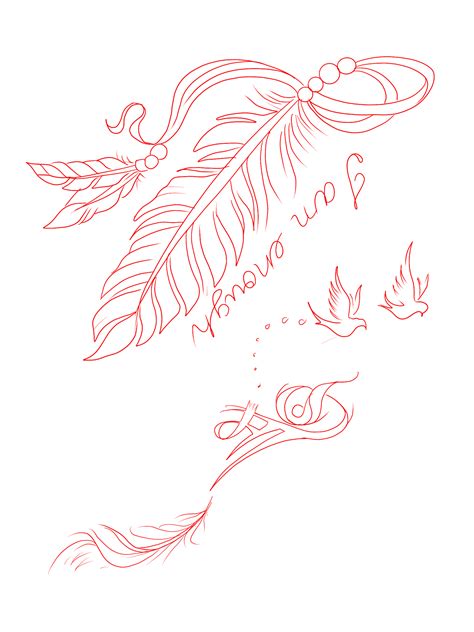 Feather Tattoo Drawing Tattoo Outline Drawing Feather Tattoo Design