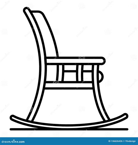 Icono De La Mecedora Estilo Del Esquema Ilustraci N Del Vector