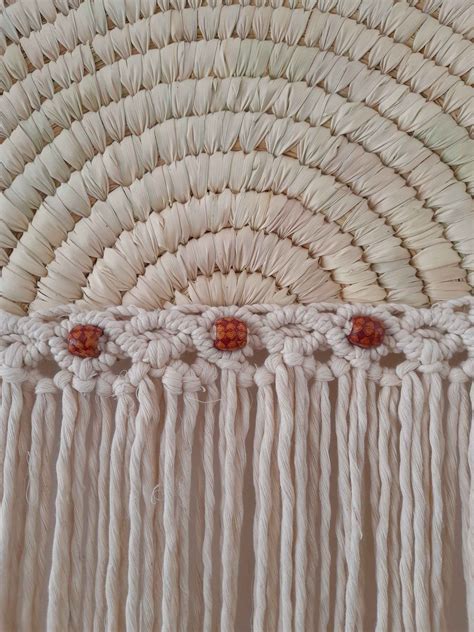 Boho Style Wall Plate Decor Wicker Macrame Wall Hanging Bazaar Misr