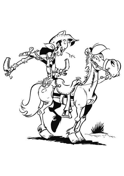 90 dessins de coloriage lucky luke à imprimer sur LaGuerche Page 3