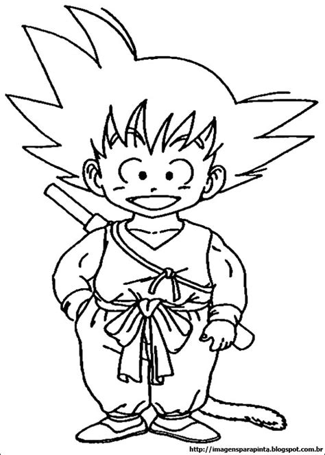 Dragon Ball Z Goten Desenhos Preto E Branco Para Colorir