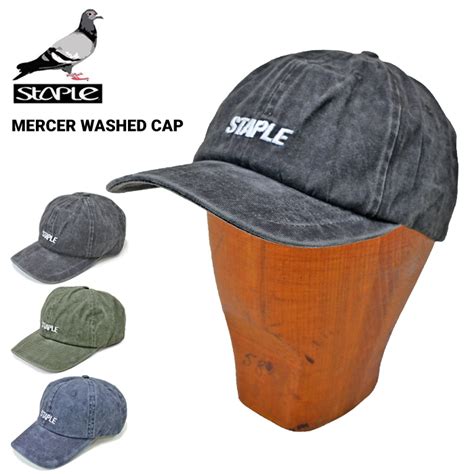 楽天市場割引クーポン配布中 STAPLE ステイプル キャップ MERCER WASHED CAP 帽子 ストラップバックキャップ