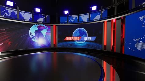 Est Dio De Not Cias Pano De Fundo Para Programas De Tv Tv No Fundo Do