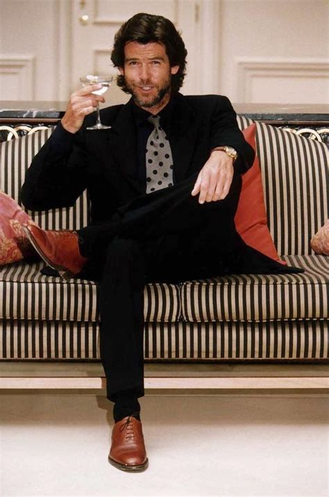 Man Dress Design James Bond Style Suit Combinations Pierce Brosnan