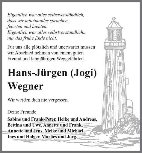 Das Trauerportal für Lüchow Dannenberg Todesanzeigen Hans Jürgen