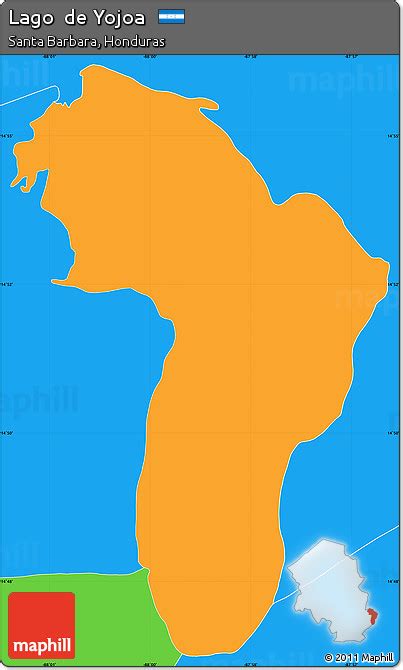 Free Political Simple Map Of Lago De Yojoa