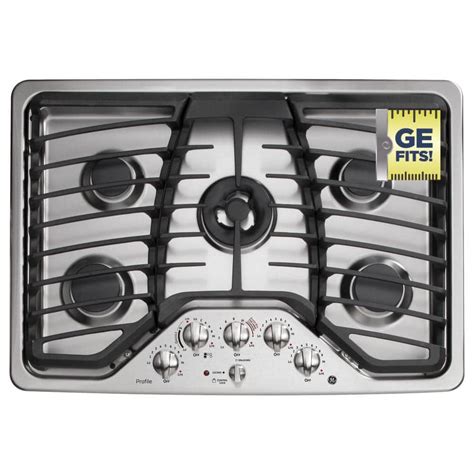 GE Profile 30 In Deep Recessed Gas Cooktop In Stainless Steel With 5