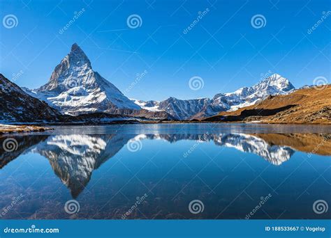 Stunning Panorama View Of The Famous Matterhorn And Weisshorn Peak Of