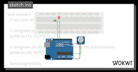 Internet Blink Led Using Potentiometer Wokwi Esp32 Stm32 Arduino Simulator