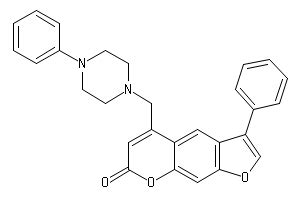 3 Phenyl 5 4 Phenylpiperazinomethyl 7H Furo 3 2 G 1 Benzopyran 7 One