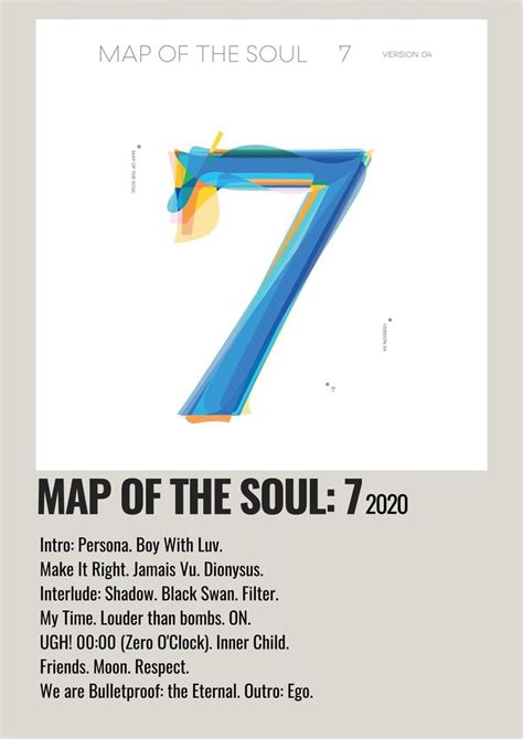 Map Of The Soul 7 Version 4 Music Poster Ideas Music Poster Design