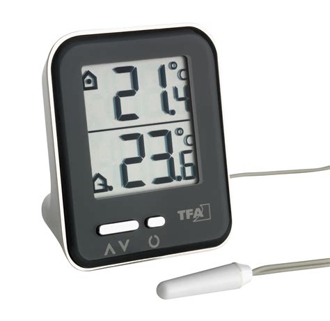 TFA Dostmann Moxx Digitales Innen Außen Thermometer Anzeige der Innen