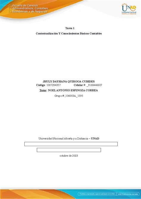 Taller 1 contextualización y conocimientos básicos contables Tarea 1
