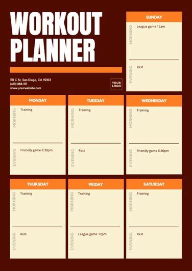 Modèles de programmes et calendrier de salle de gym en ligne