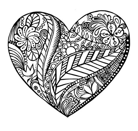 Heart Coloring Mandala Cuttable K5 Worksheets