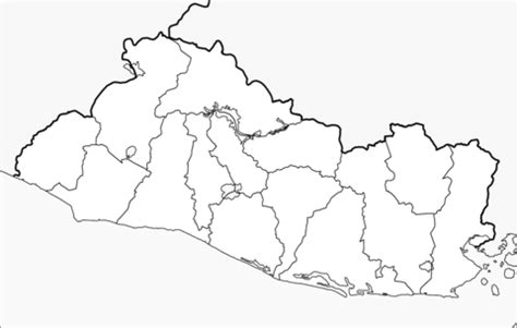 Mapa De El Salvador Para Colorear