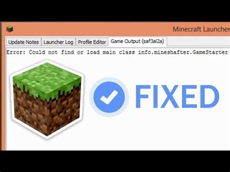 How To Fix Error Could Not Find Or Load Main Class Info Mineshafter