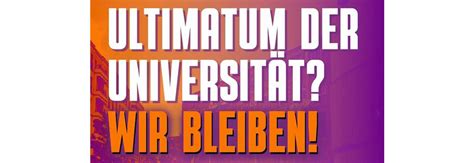 Ultimatum der Goethe Universität Frankfurter Info