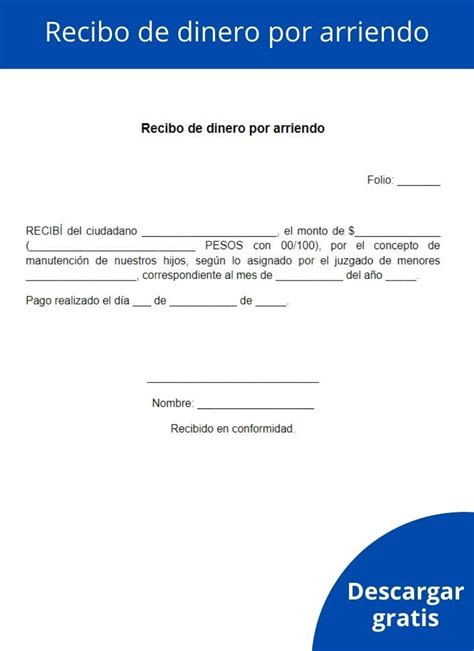 Recibo de dinero qué es cómo hacerlo ejemplo formatos