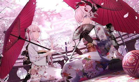 Miyamoto Musashi Fate Grand Order Okita Souji Kimono Wink Fan