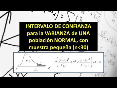 INTERVALO DE CONFIANZA para la VARIANZA de UNA población normal YouTube