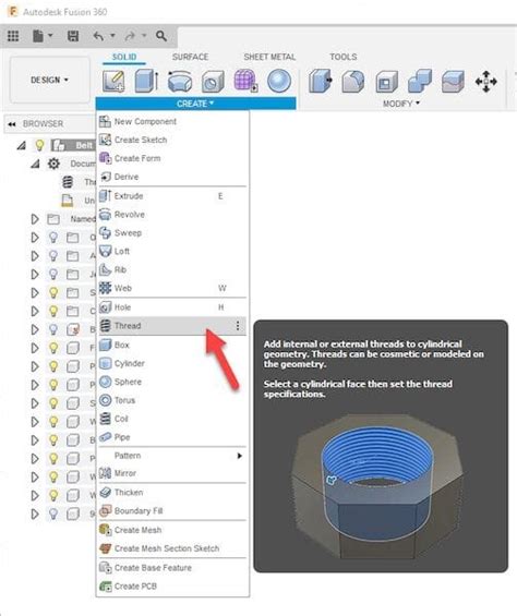 Cool Cad Tips How To Easily Thread Parts In Autodesk Fusion Fabbaloo