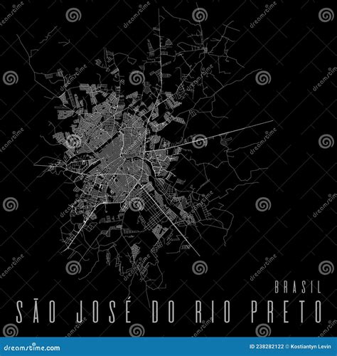 Sao Jose Do Rio Preto City Brazil Municipality Vector Map Green Street