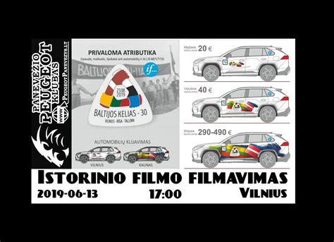 Baltijos Kelias 30 Filmavimas RENGINIAI PeugeotPanevezys