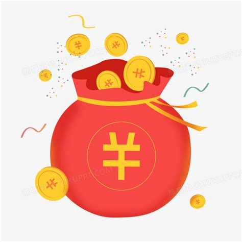 卡通手绘红色系红包元素PNG图片素材下载 红色PNG 熊猫办公